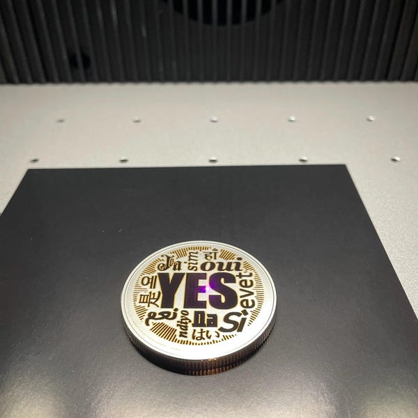 Decision Coin - YES, NO in 10 Languages! - Lightburn + SVG Laser Files ...