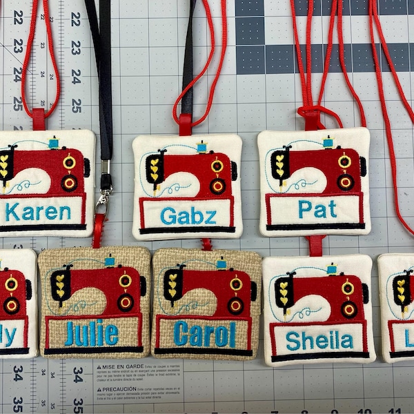Sewing Machine Name Tag Embroidery Design for Embroidery Leather ...