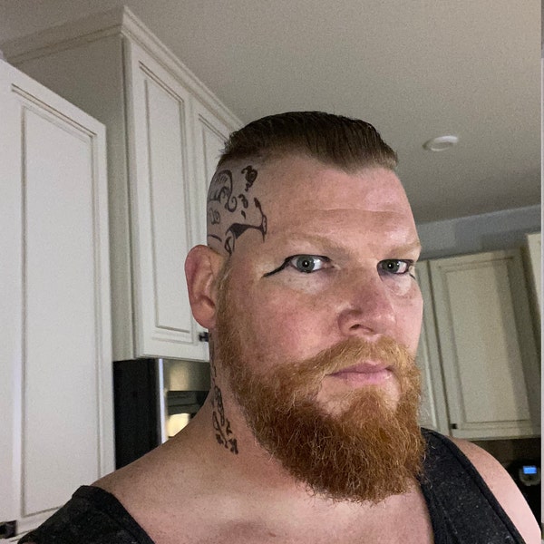 Viking Ragnar Head Temporary Tattoos for Cosplayers, Renaissance Fairs ...
