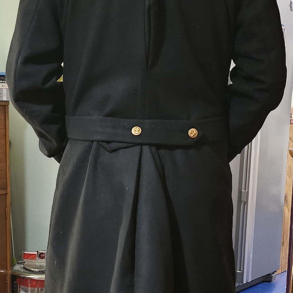 Green Tweed Wool Tailcoat Garrick Tweed Wool Cape Coat, Men's Regency ...