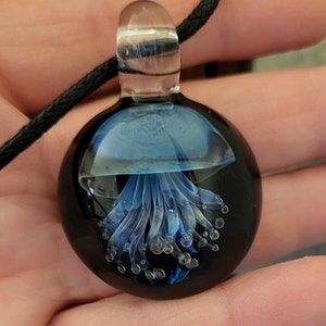 Glass Flower Pendant Flower Necklace Flower Jewelry Borosilicate Glass ...