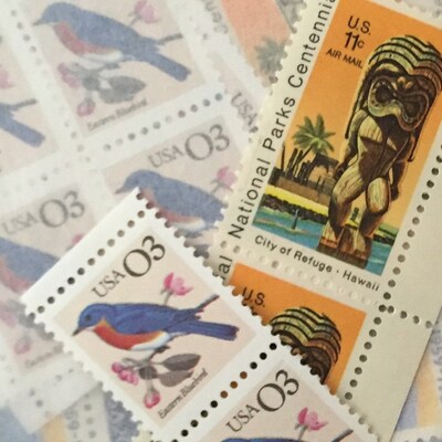 Aloha HAWAII Too .. Unused Vintage US Postage Stamps Mail 10 Letters ...