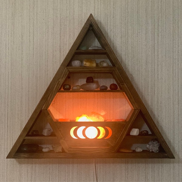 Lighted Triangle Display Shelf - Etsy