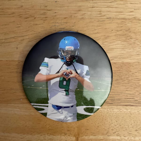 Sport Custom Photo Button-3 1/2 Inch Pin Back Button-personalized Sport ...