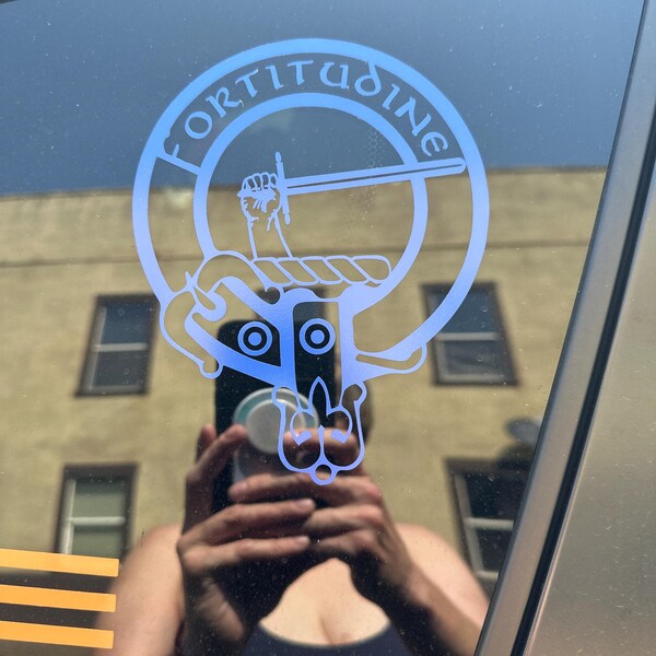MASTERTON CLAN CREST Vinyl Sticker Truck Car Computer Scottish Tartan ...