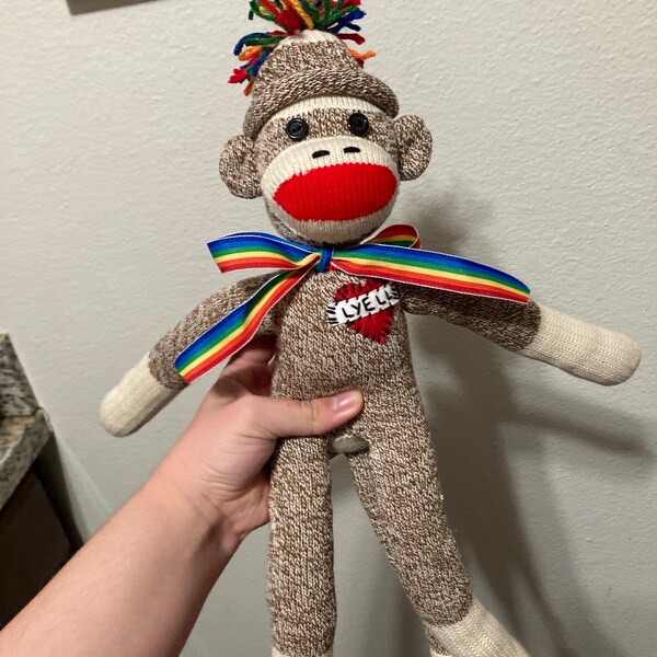 Sock Monkey Personalized Customized 16 Inch Gift - Etsy