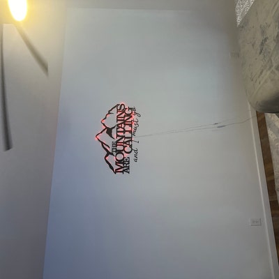 Mountain LED Metal Art Sign / Light up Mountain Metal Sign / Multi ...