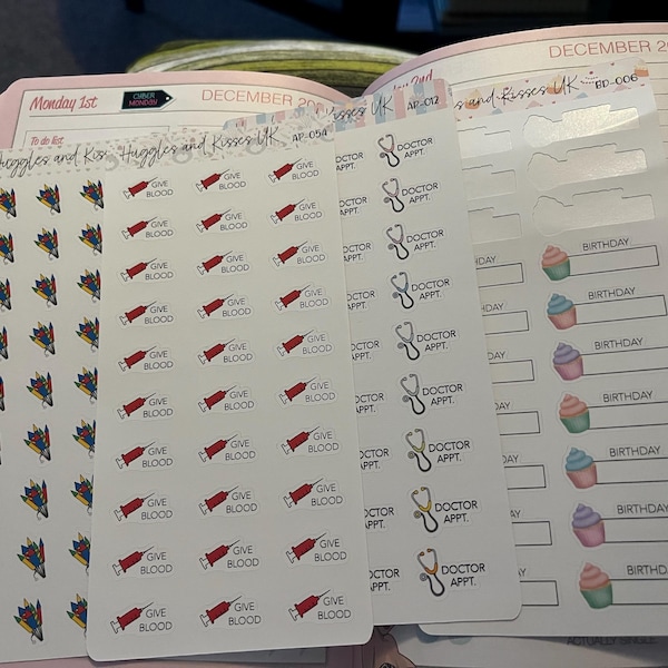 Doctor Appointment Planner Sticker / Pastel Colours Doctor Appt ...