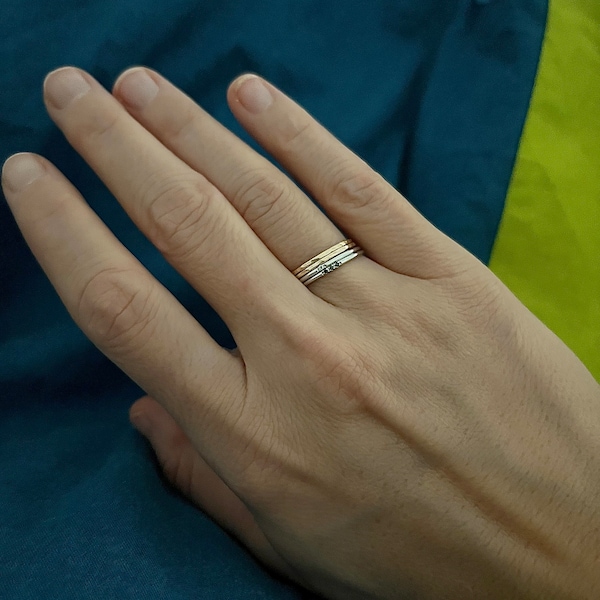 Mobius Ring Set, Couple Wedding Band, Mobius Wedding Band, Men and ...