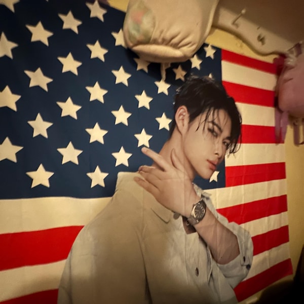 Stray Kids Felix Abs Flag Banner, Felix American Flag Tapestry, Stray ...