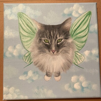 Cat Meme Original Paintings With Mini Easel - Etsy