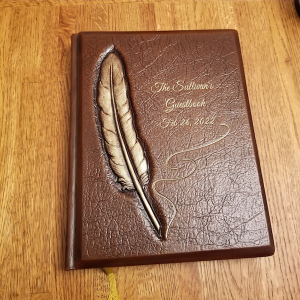 Personalized Handpainted Leather Wedding Photo Album Handmade Gift ...