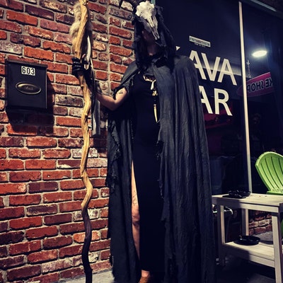 The Wicked Cape a Long Cape With Hood - Etsy