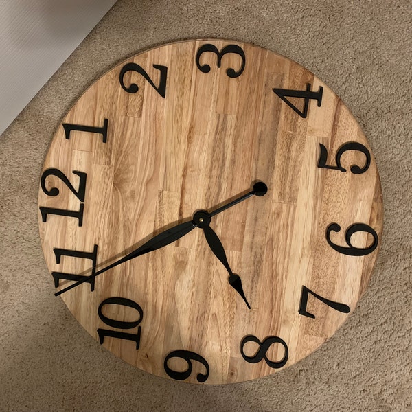 Large Wall Clock Kit With Raised Numbers - Pallet Clock - DIY - Spool ...