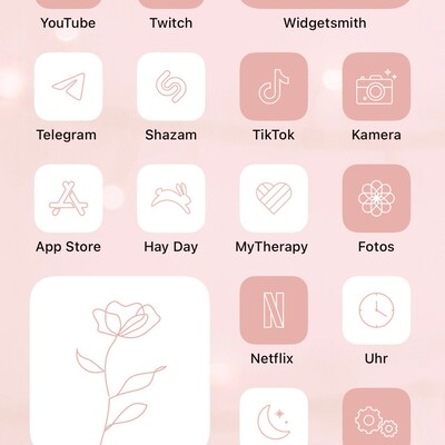 Blush Pink Ios App Icons Aesthetic 2000 Pink iPhone App Covers ...