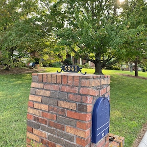 Mailbox Address Number Plate 1 With Brass Numbers - Etsy