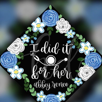 Custom the Emily Graduation Cap Topper, Nursing Graduation Cap ...