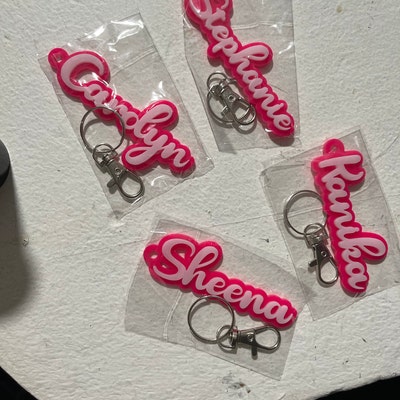 Personalized Acrylic Keychain, Acrylic Name Tag, Backpack Name Tag ...