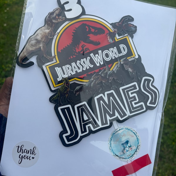 Jurassic Park, Jurassic World Cake Topper, Cupcake Toppers - Etsy