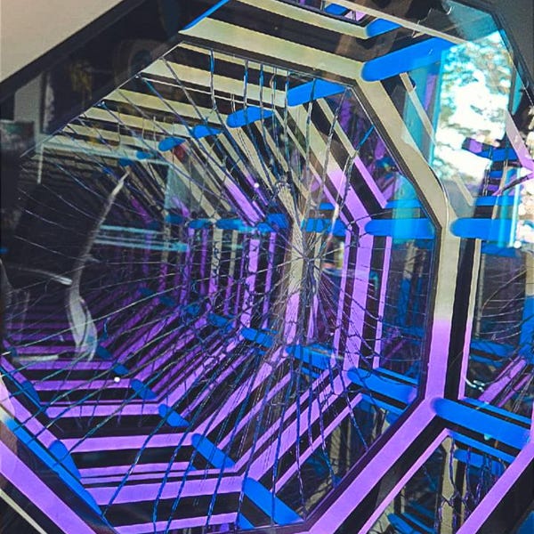 Infinity Mirror Wall Art | Geometric LED Frames in Circle, Square ...