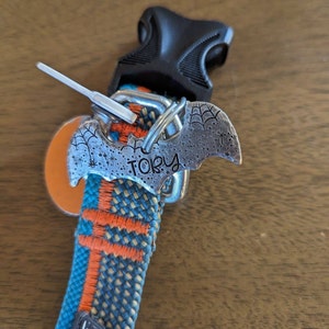 Bat Dog Tag, Spooky Dog Tag, Halloween Pet Tag, Stars Stardust, Web and ...