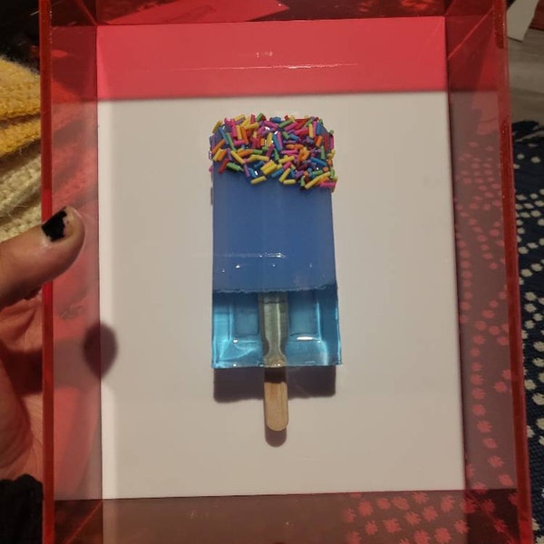 Popsicle Shadow Box, Pop Art Wall Hanging, Nursery Wall Art, Home Decor ...