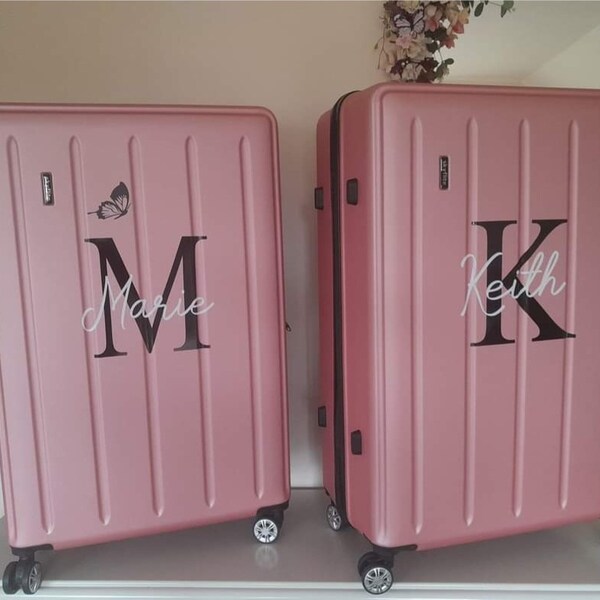 Suitcase STICKER Initials Name Personalised Decal Vinyl - Etsy UK