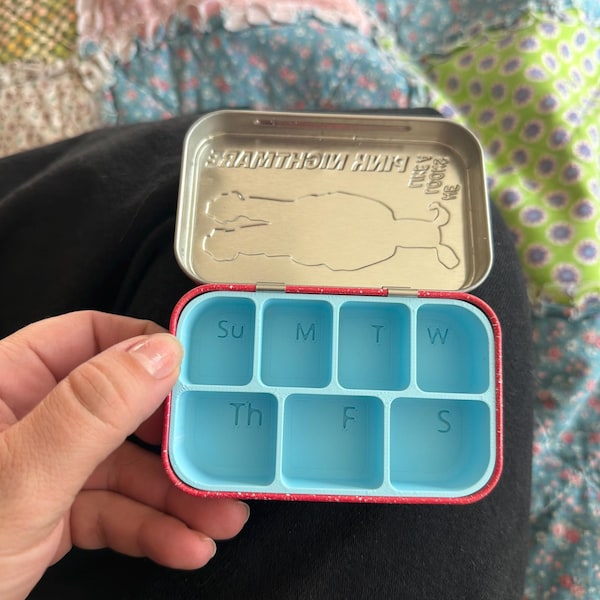Altoid Tin Insert for Pills - Seven Days a Week Pill Holder, Divider ...