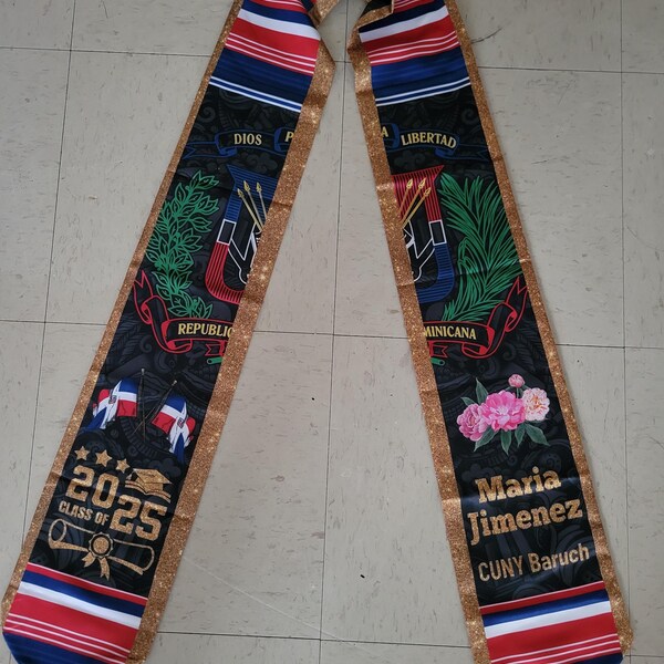 Mexican Graduation Sash, Mexican American Flag Graduation Sash 2024 ...