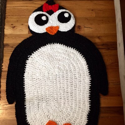 CROCHET PATTERN Penguin Animal Rug - Etsy