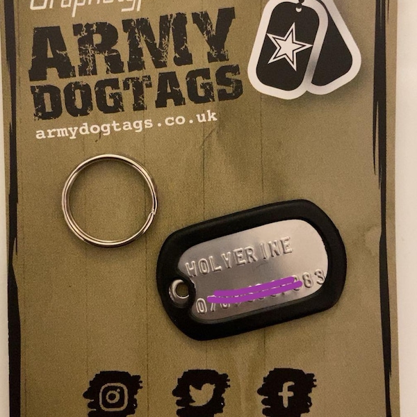 Simon 'ghost' Riley US Military Dog Tag Set With Personalised Text. - Etsy