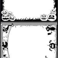 Halloween Page Borders/frame - Etsy