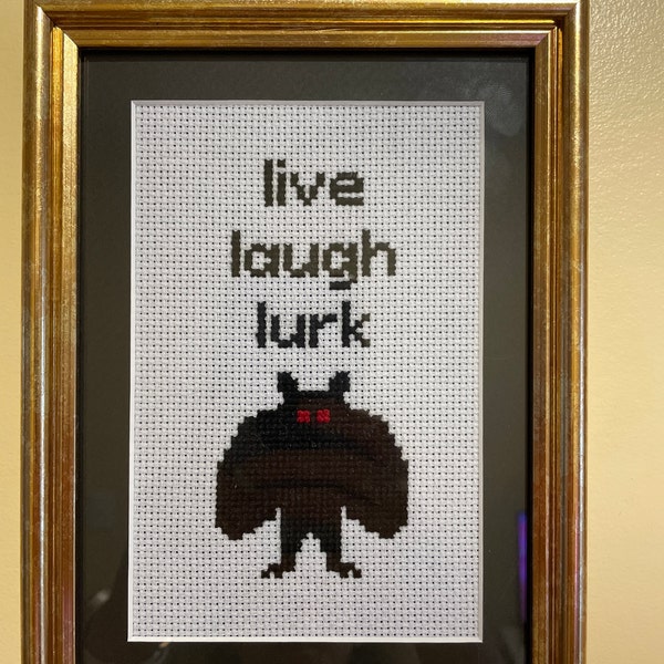 Live, Laugh, Toaster Bath Stitch, Completed Cross Stitch, Snarky Stitch ...