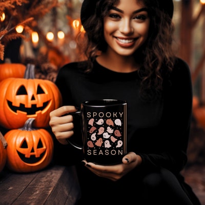 Black Handle Mug Mockup White Coffee Cup Mock up Bundle Fall Mockup ...