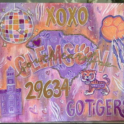 Custom Painted College Canvas - Etsy