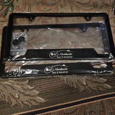 Custom License Plate Frame Laser Engraved on High Quality Stainless ...