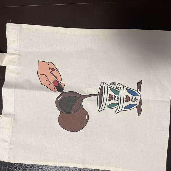 Rakwa Tote Bag | Lebanese Traditional Coffee Cup | Very Lebanese Tote ...