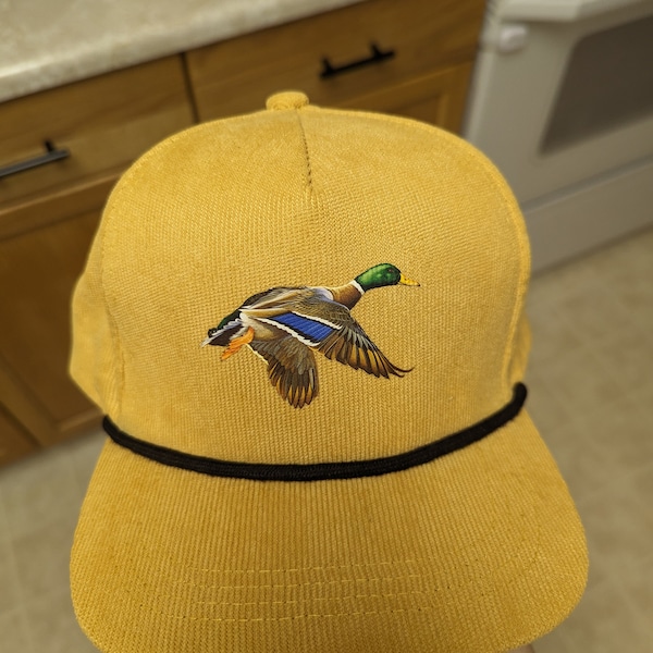 Mallard Duck Corduroy Rope Snapback Hat Cap Nature Hunting Waterfowl - Etsy