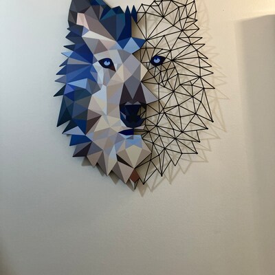 Metal Wolf Wall Art, Wolf Wall Decor, Wolf Gifts for Men, Animal Wall ...