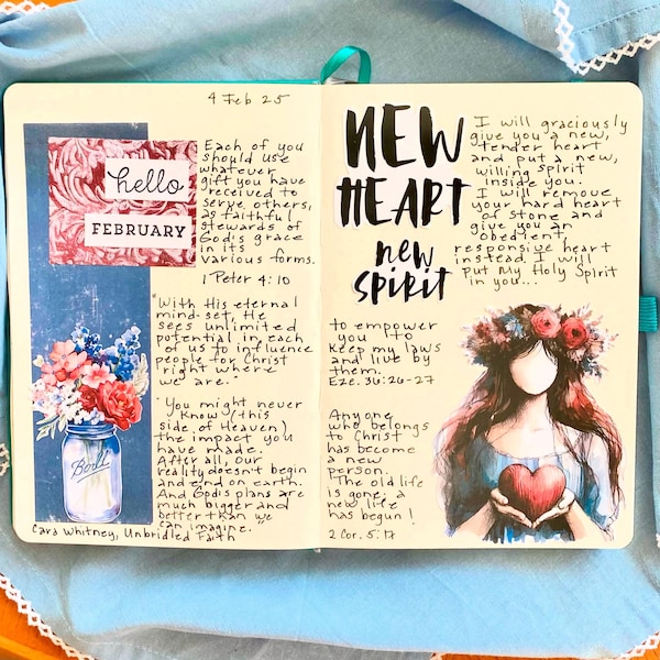 OLW COURAGE - Bible Journaling Printable, Faith Based Art Journaling ...