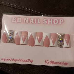 White V-french Set W/bling - Etsy