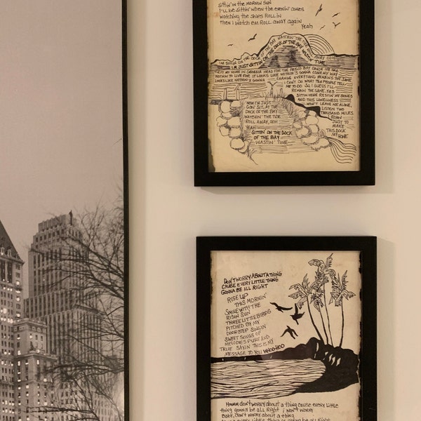 Jimmy Buffett Song, He Went to Paris, Pen and Ink ORIGINAL Drawing on ...