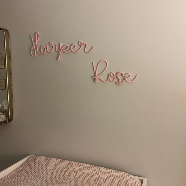 Name Sign for Nursery - Personalised Wire Word Sign - New Baby Gift - Etsy