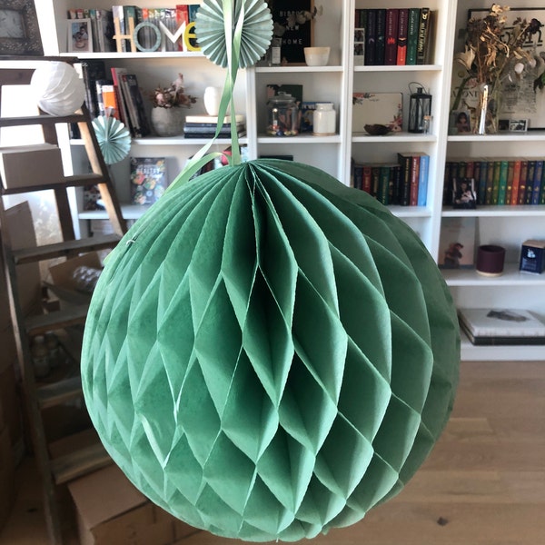 Vintage Style Honeycomb Tissue Paper Bell / Hanging Decoration ...