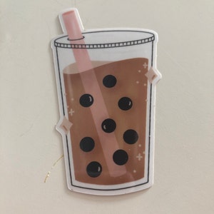 Boba Clear Sticker Food Sticker Boba Sticker Boba Vinyl Sticker Boba ...
