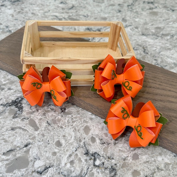 Thanksgiving Pumpkin Bow SVG, Harvest Bow Template , Fall Autumn Hair ...