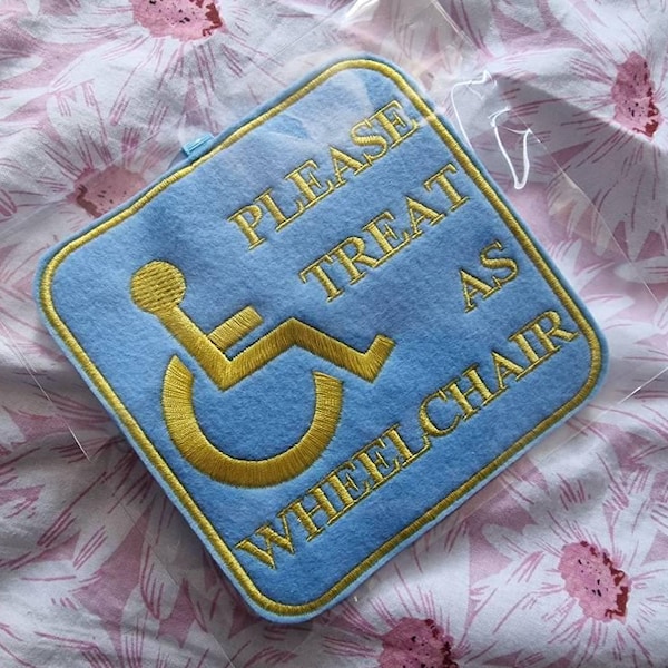 Treat as Wheelchair Sign, Disabled Buggy Tag, Wheelchair Pram Clip ...