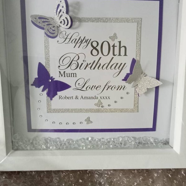 Personalised Box Frame, 90th Birthday Gift, Personalised 90th Box Frame ...