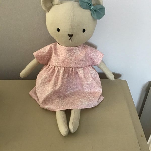 Doll Dress PDF Sewing Pattern and Tutorial - for Studio Seren Stuffed ...