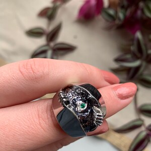 14kt Gold Over Emerald Spider Ring Victorian Jewelry Silver - Etsy
